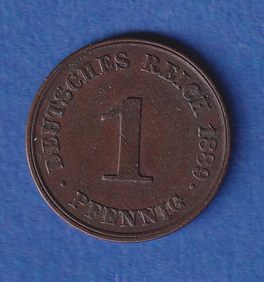 Deutsches Reich Kursmünze 1 Pfennig 1889 J ss · Tilman Dohren Philatelie