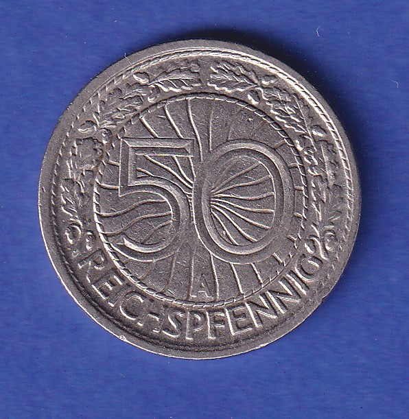 Deutsches Reich Kursmünze 50 Pfennig 1928 A · Tilman Dohren Philatelie