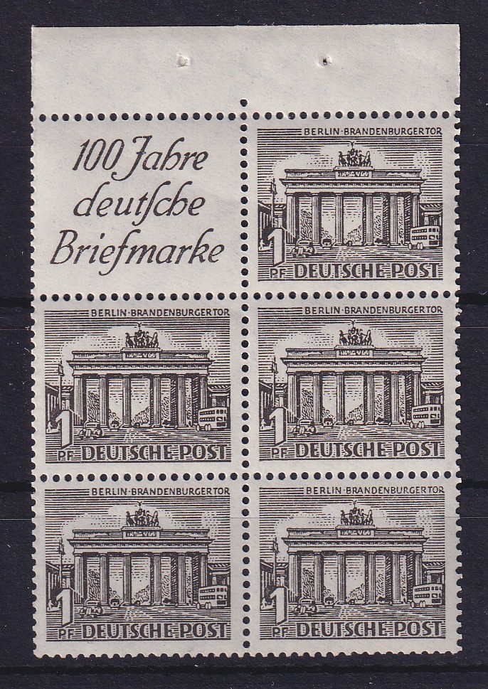Berlin 1949 Berliner Bauten Heftchenblatt HBL 4 B postfrisch ** · Tilman Dohren Philatelie