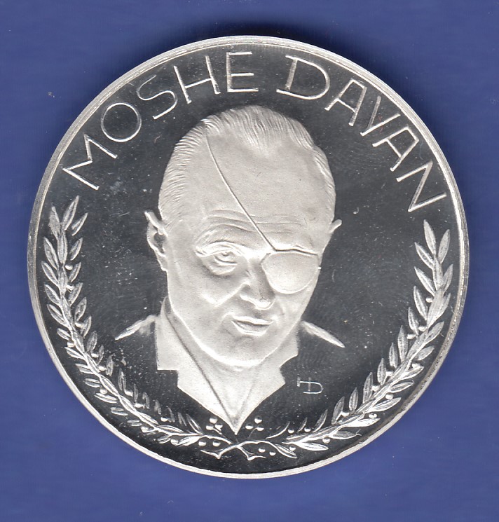 Moshe Dayan Israel Jom Kippur-Krieg Sinai, Camp David, Silbermedaille ...