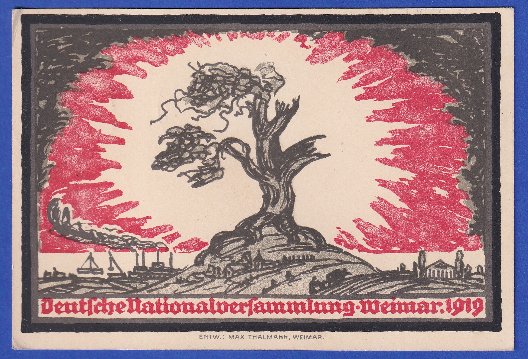 Dt. Reich 1919 Nationalversammlg. Mi.-Nr.107 mit ET-O WEIMAR auf ...