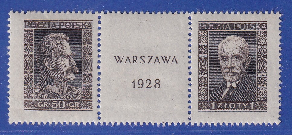 Polen 1928 Briefmarkenausstellung Mi.-Nr. 254-255 aus Block 1 ...