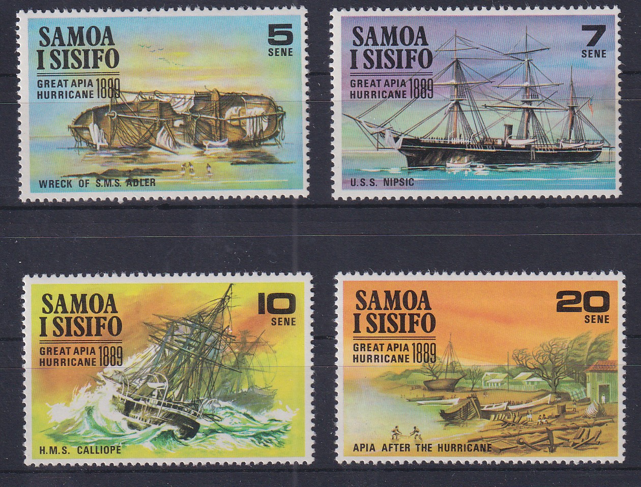 Samoa I Sisifo 1989 Apia-Wirbelsturm Mi.-Nr. 214-217 postfrisch ...