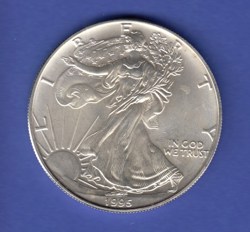 USA coin Silver Walking Liberty Dollar 1995 1 Ounce Ag999 · Tilman ...