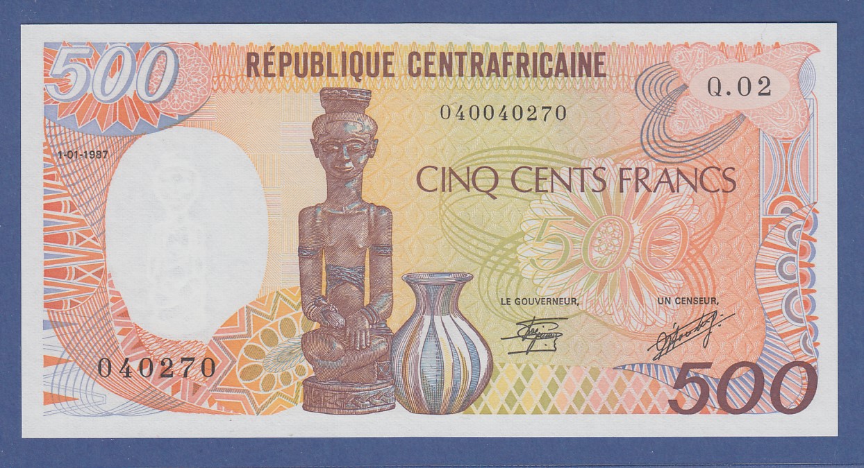 Banknote Zentralafrikanische Republik 500 Francs 1987 · Tilman Dohren ... Banknote Zentralafrikanische Republik 500 Francs 1987 · Tilman Dohren ...