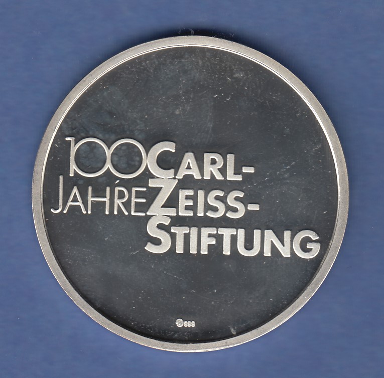 Silbermedaille 100 Jahre Carl-Zeiss-Stiftung Ernst Abbe 20g Ag999 ...