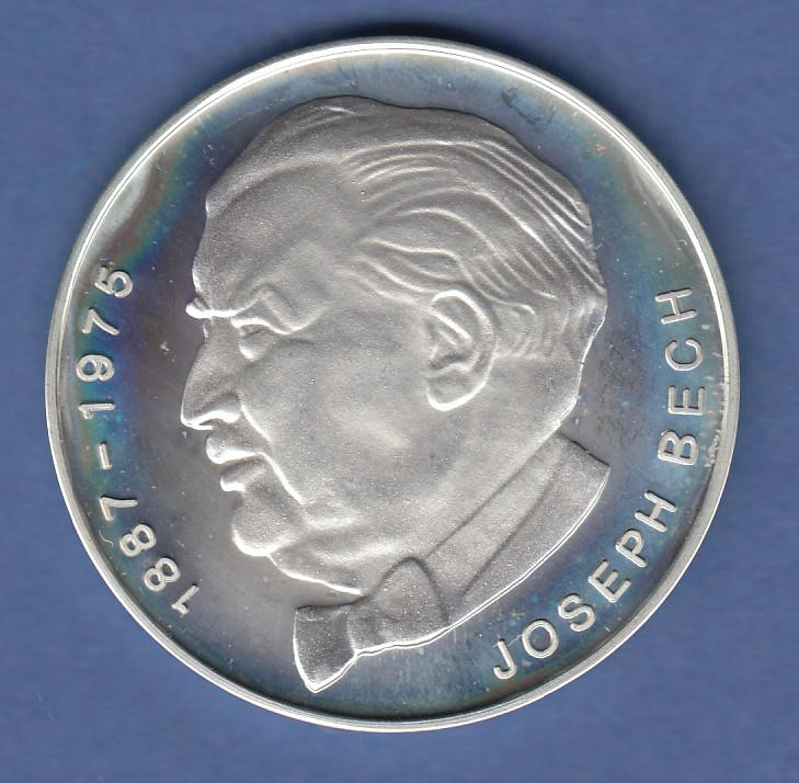 Silbermedaille Joseph Bech Dreizehnter Europa-Taler Ag925 23g · Tilman ...
