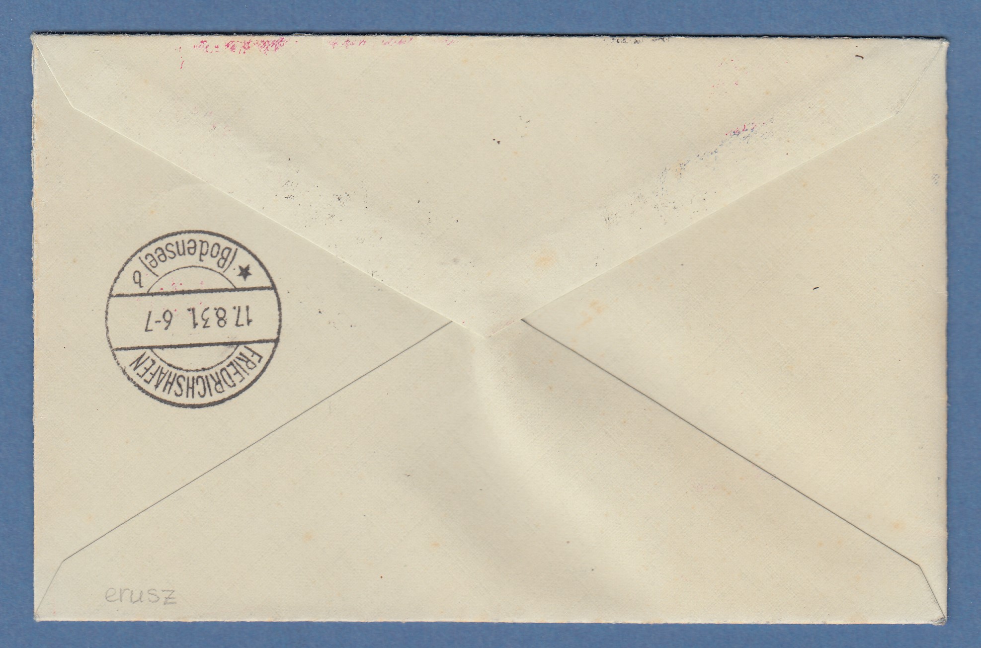 Deutsches Reich Zeppelin 2RM Mi.-Nr. 423 als EF auf Zeppelin-Brief LZ ...