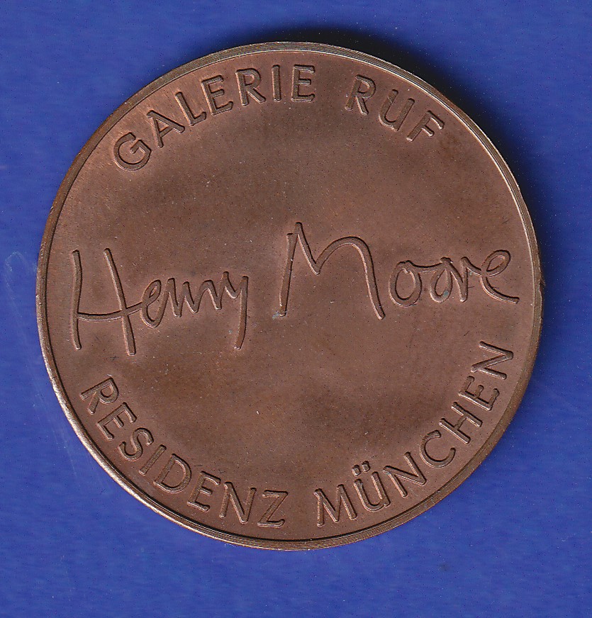 Medaille Galerie Ruf München - Ausstellung Henry Moore · Tilman Dohren ...