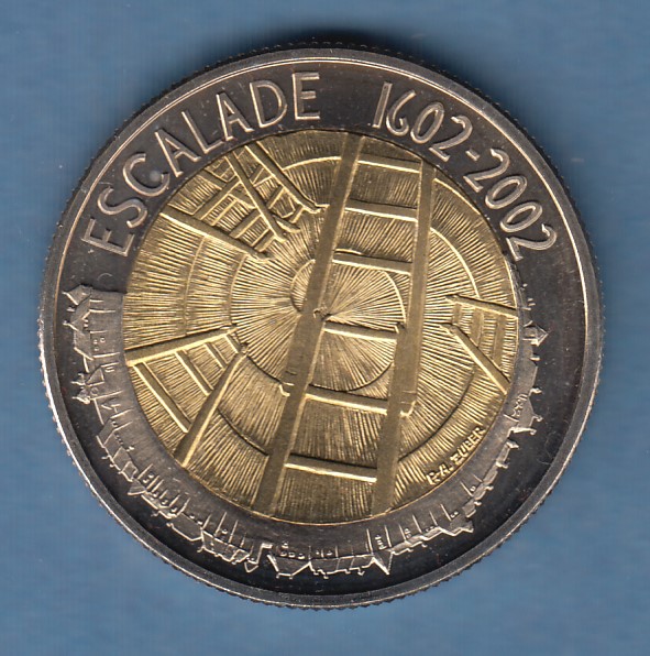 Schweiz 5-Franken Gedenkmünze 2002 Escalade stg · Tilman Dohren Philatelie