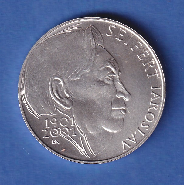 Tschechien 2001 Silbermünze 200 Kronen 100. Geburtstag von Jaroslav ... Tschechien 2001 Silbermünze 200 Kronen 100. Geburtstag von Jaroslav ...